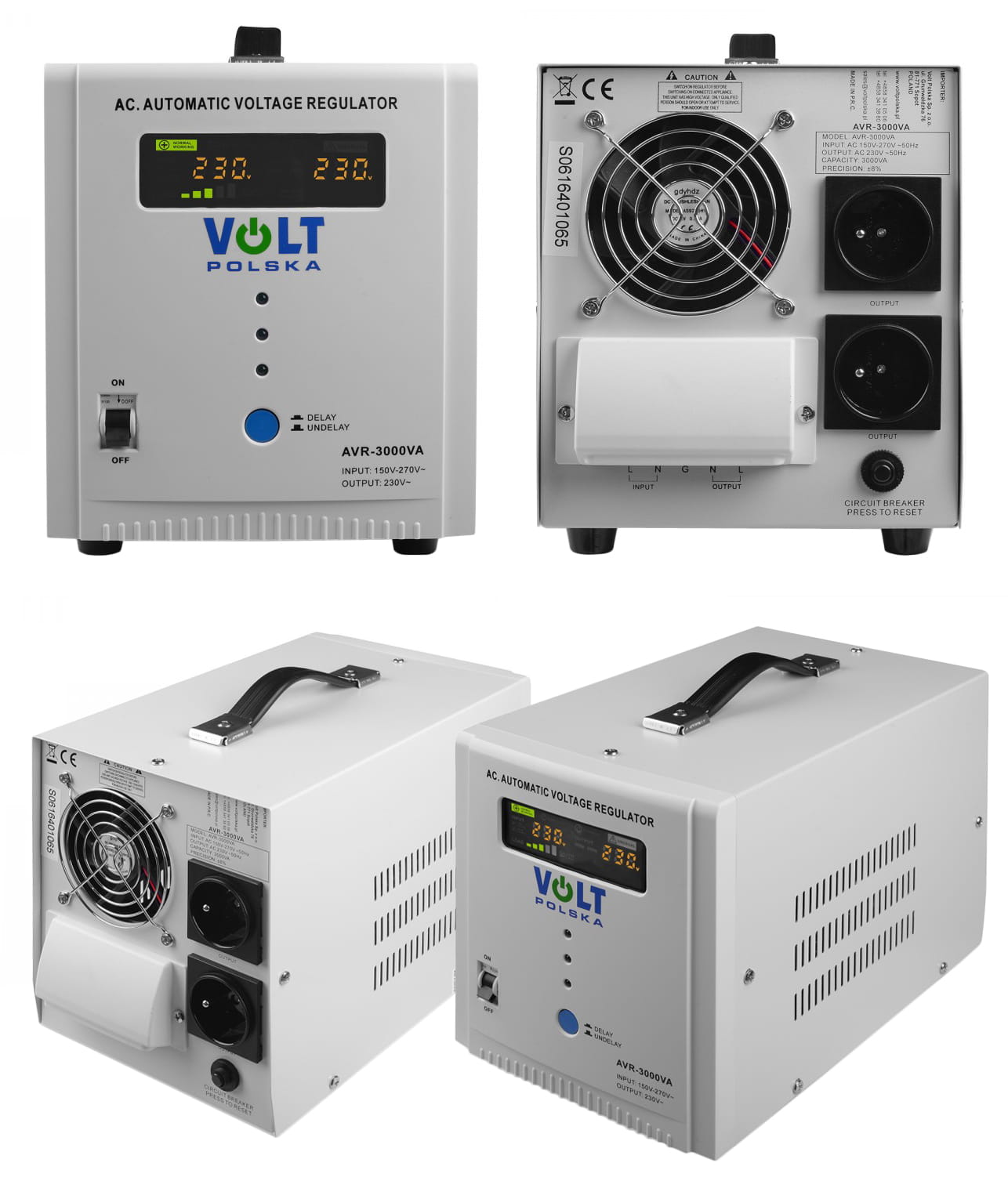 Stabilizator napięcia sieciowego AVR 3000 (3000VA) Hermes Plus